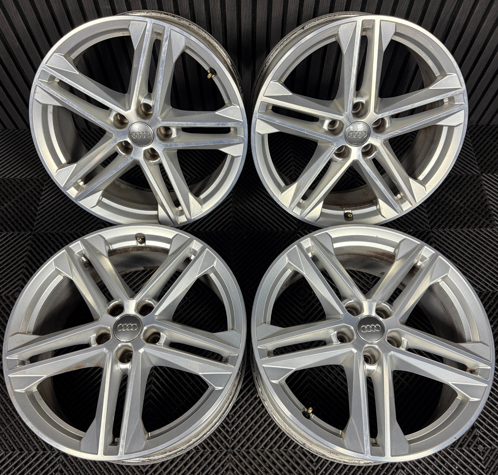 19'' GENUINE AUDI Q5 5 DOUBLE SPOKE S LINE ALLOY WHEELS A4 A3 5X112 80 ...