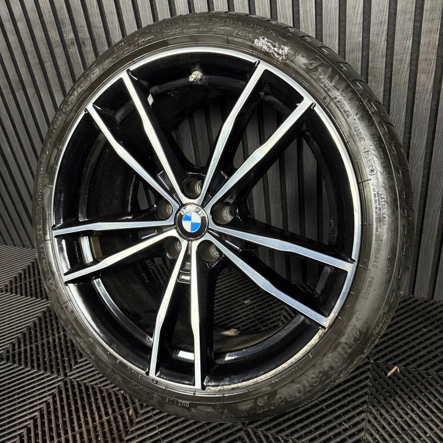 1X 19" GENUINE BMW 3 SERIES 791 M SPORT 4 G20 BLACK DC ALLOY WHEEL 808 ...