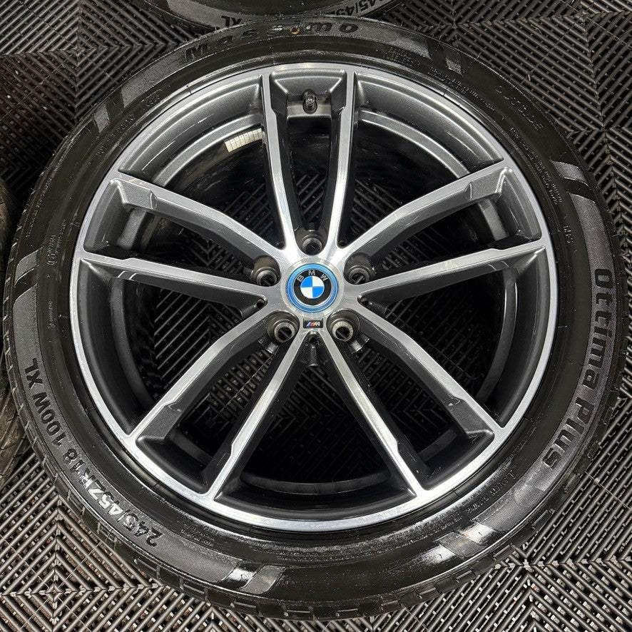 18" GENUINE BMW 5 SERIES 4 662 GREY DC M SPORT G30 G31 ALLOY WHEEL TYR ...